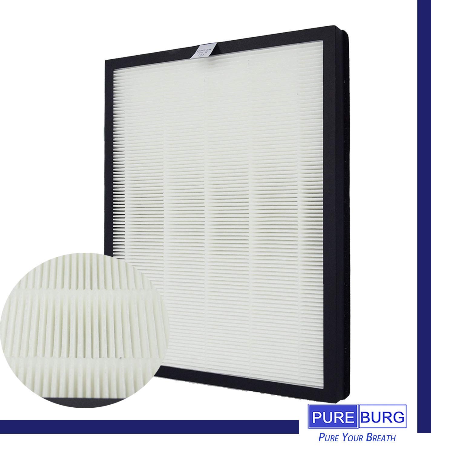 PUREBURG Replacement True HEPA Filter Kit Compatible with Alexapure Breeze Air Purifier Model 3049 AP-B102,H13 Activated carbon Filter Air Clean PM2.5 Odor smoke VOCs,2-Pack