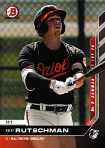 2019 bowman next top 20 baseball #t6 adley rutschman pre-rookie card - only 617 made!