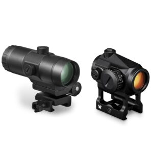 vortex optics crossfire red dot sight (cf-rd2) & 3x magnifier w/built-in flip mount (vmx-3t)