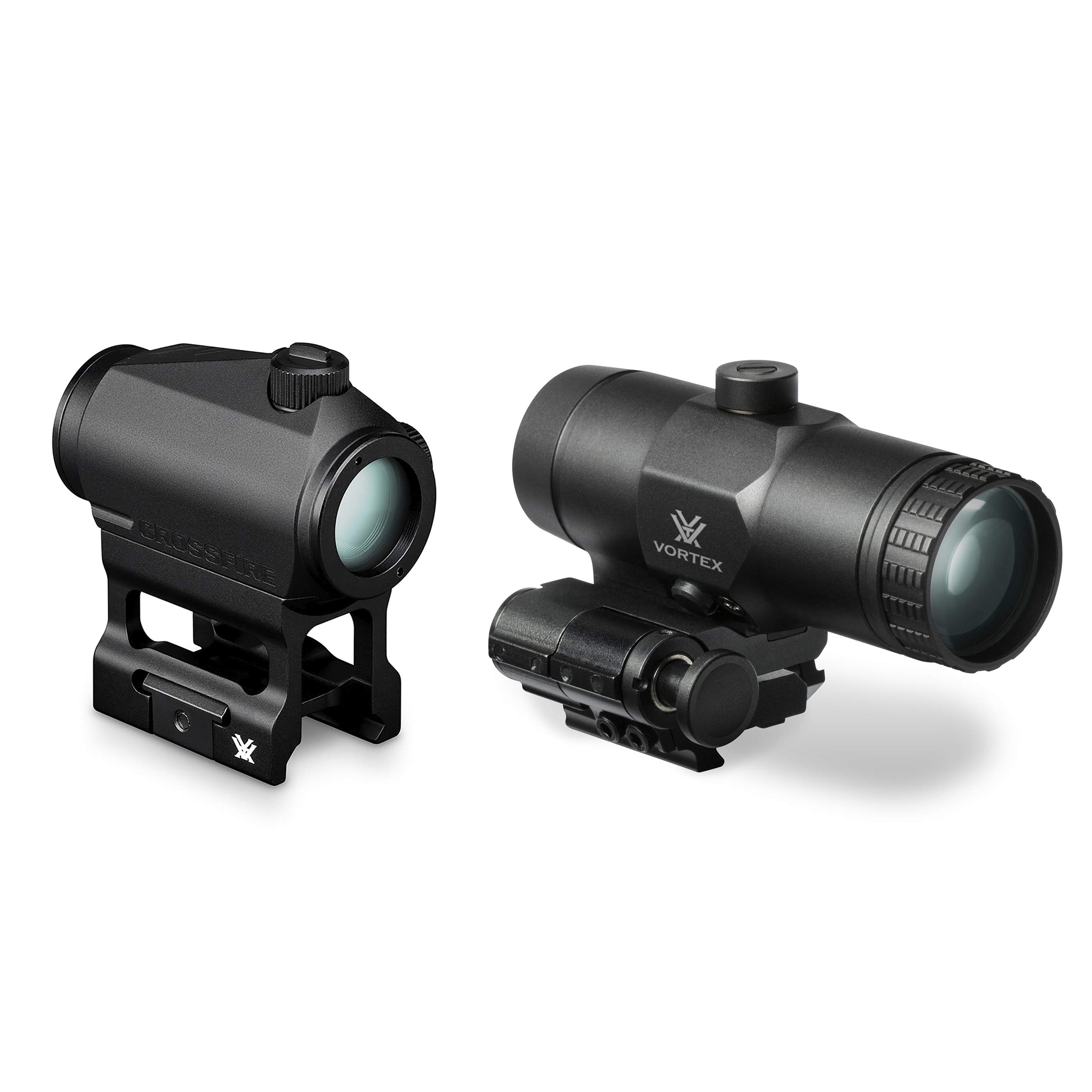 Vortex Optics Crossfire Red Dot Sight (CF-RD2) & 3X Magnifier w/Built-in Flip Mount (VMX-3T)