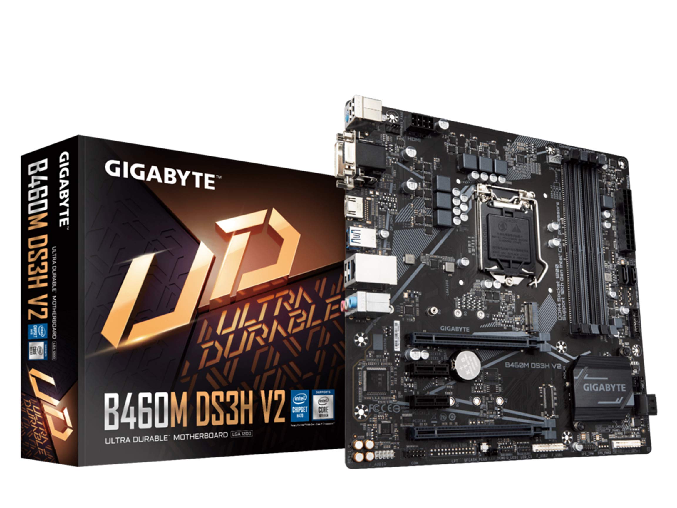 GIGABYTE B460M DS3H V2 (LGA 1200/ Intel/ B460/ Micro-ATX/M.2/ SATA 6Gb/s/USB 3.2 Gen 1/ Motherboard)