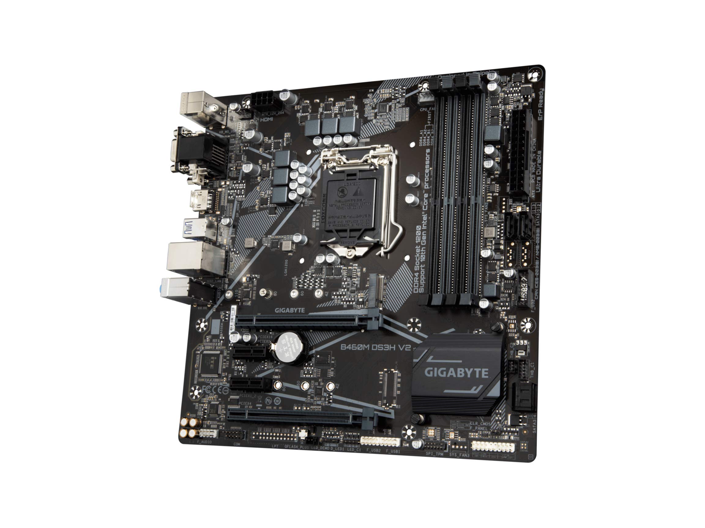 GIGABYTE B460M DS3H V2 (LGA 1200/ Intel/ B460/ Micro-ATX/M.2/ SATA 6Gb/s/USB 3.2 Gen 1/ Motherboard)