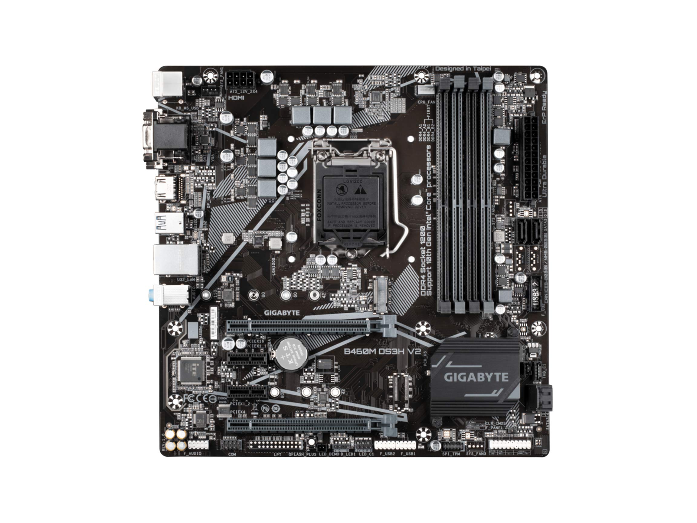 GIGABYTE B460M DS3H V2 (LGA 1200/ Intel/ B460/ Micro-ATX/M.2/ SATA 6Gb/s/USB 3.2 Gen 1/ Motherboard)