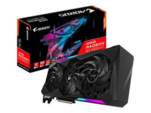 gigabyte aorus radeon rx 6800 xt master 16g graphics card, max-covered cooling, 16gb 256-bit gddr6, gv-r68xtaorus m-16gd video card