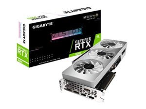 gigabyte geforce rtx 3090 vision oc 24g graphics card, 3x windforce fans, 24gb 384-bit gddr6x, gv-n3090vision oc-24gd video card