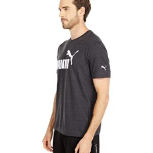 PUMA mens Essentials Heather Tee Shirt, Cotton Black, X-Large US