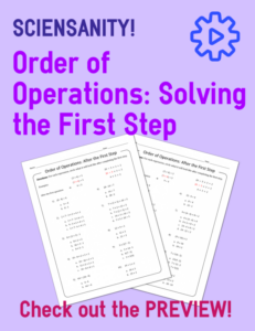 order of operations: finding the correct expression after solving the first step - step into pre-algebra