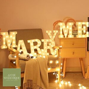 Pooqla LED Marquee Letter Lights Sign, Light Up Alphabet Letter for Home Party Wedding Decoration M