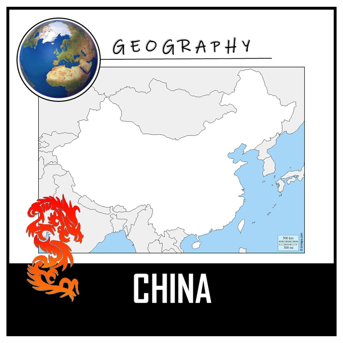 China Map Activity- Ancient China (Label and Color)