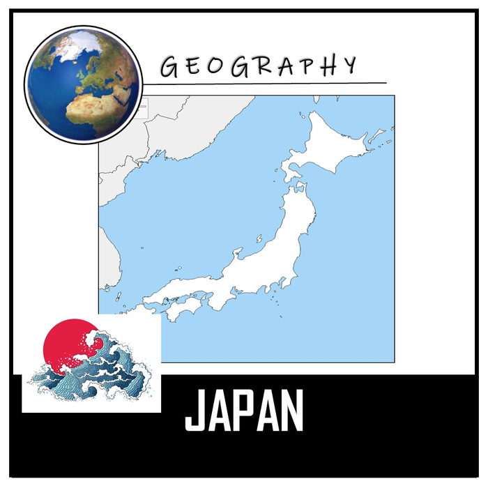 Japan Map and Geography Activity (Label and Color)