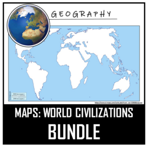 map activities bundle- world civilizations, ancient and beyond! (label and color)