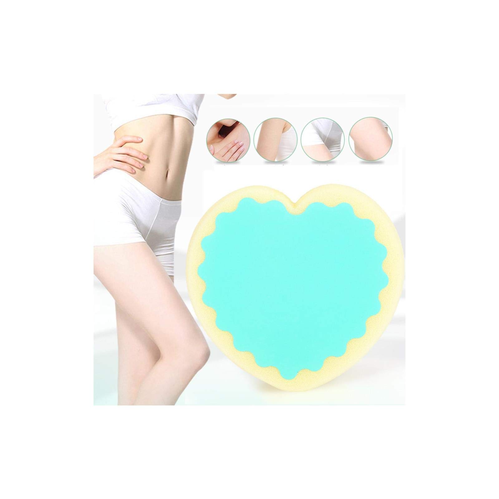 Hair Remover Sponge,Painless Depilation Sponge Pad Women Waxing Polishing Sponge for Lip, Arm, Armpit,Chin,Leg and Private Part(#1)