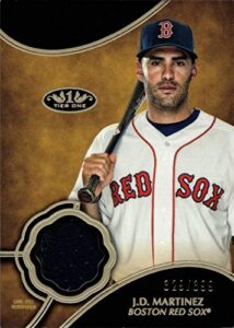 2019 topps tier one relics #t1r-jma j.d. martinez game worn red sox jersey baseball card - only 399 made!