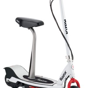 Razor E200S Electric Scooter - 8" Air-filled Tires, 200-Watt Motor, Up to 12 mph and 40 min of Ride Time, White