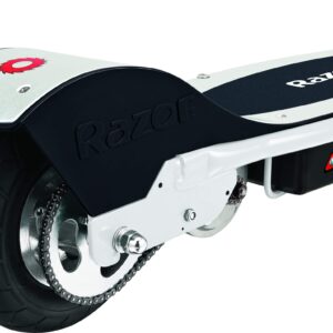 Razor E200S Electric Scooter - 8" Air-filled Tires, 200-Watt Motor, Up to 12 mph and 40 min of Ride Time, White