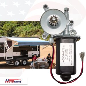 NOVOPARTS 266149 RV Power Awning Replacement Universal Motor 75-RPM and 12V