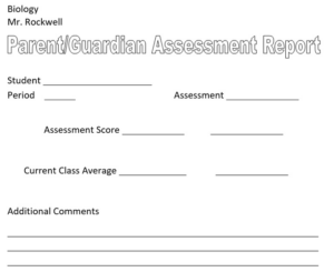 biology test progress