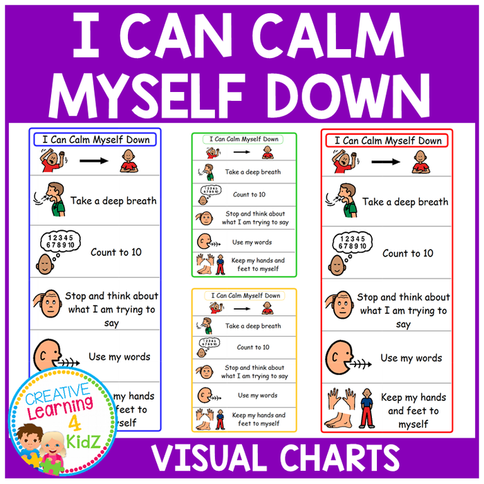 I Can Calm Down Chart Special Education