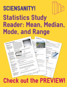 statistics study reader: find measures of center (mean, median, mode) and range