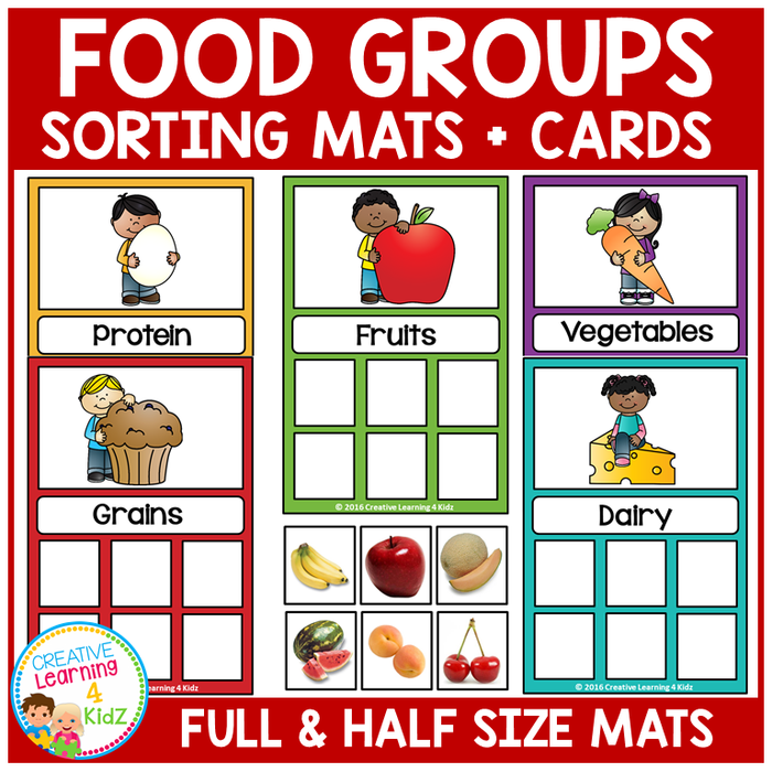 Food Groups Sorting Mats