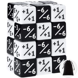 24 pieces dice counters token dice loyalty dice d6 dice cube compatible with mtg, ccg, card gaming accessory