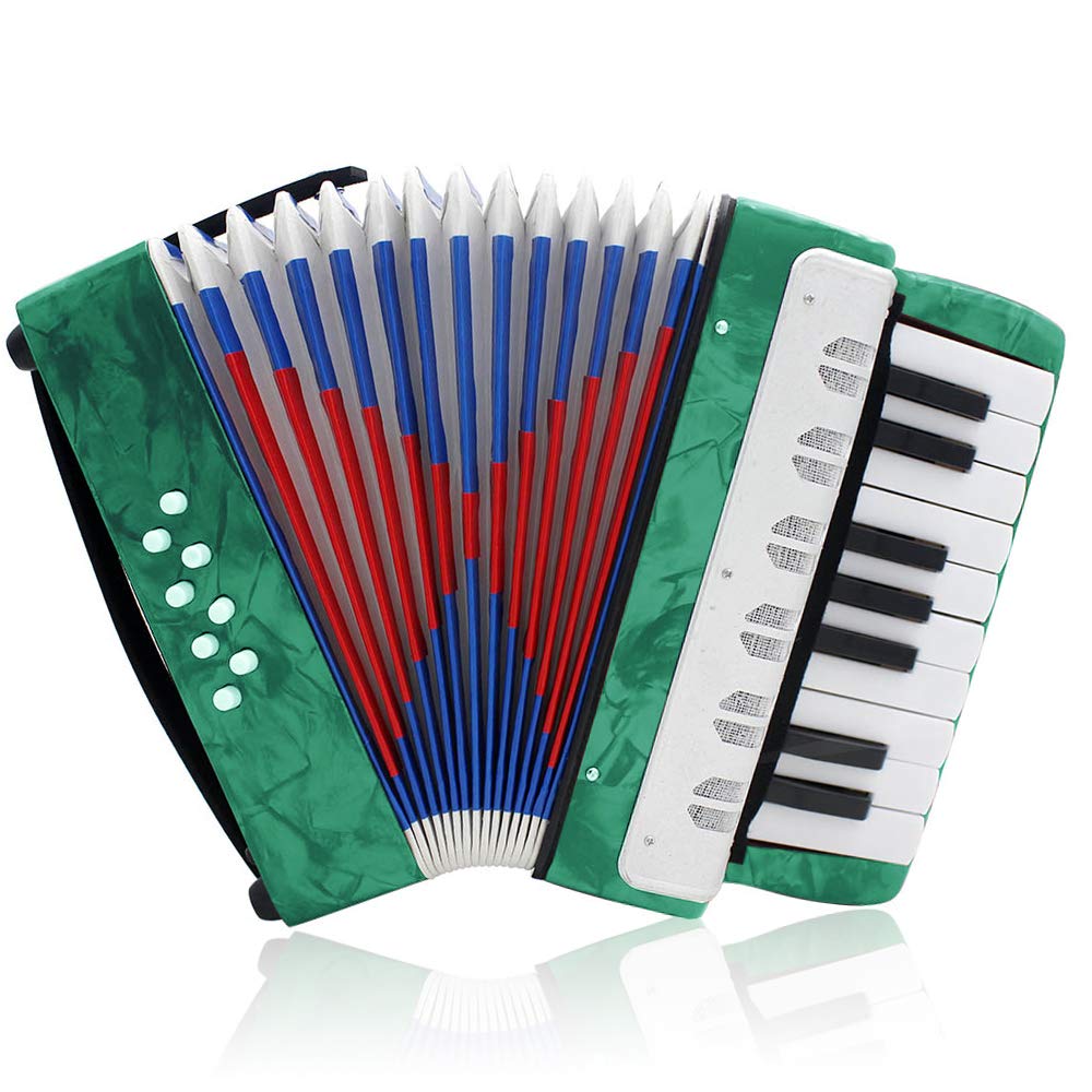 Professional Accordian for Kids Children, 17 Key 8 Bass Piano Accordion Educational Musical Instrument for Amateur Beginners Students