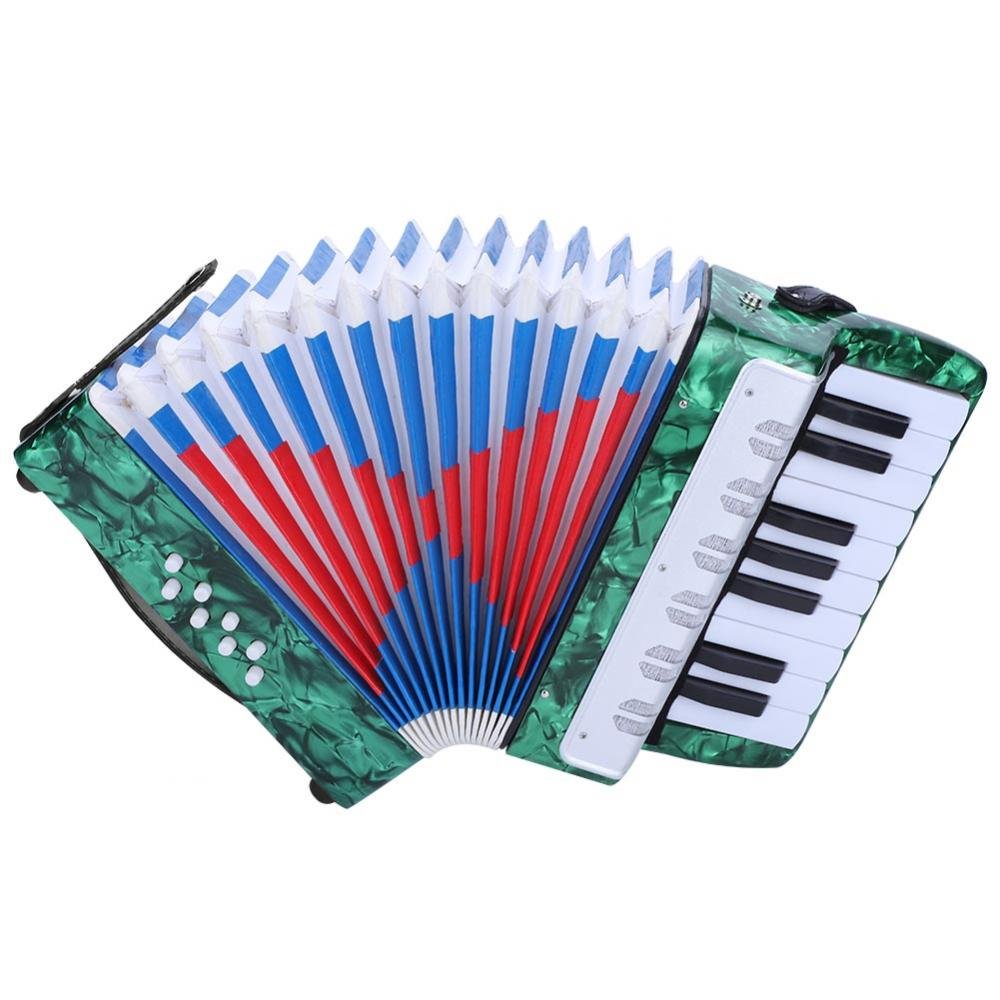 Professional Accordian for Kids Children, 17 Key 8 Bass Piano Accordion Educational Musical Instrument for Amateur Beginners Students