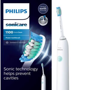 Philips Sonicare DailyClean 1100 Rechargeable Electric Power Toothbrush, White, HX3411/04