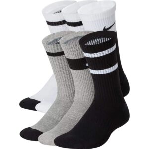 nike everyday cushion socks 6-pair pack (little kid/big kid)