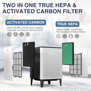 300 Replacement Filter for Coway AIRMEGA Max2 300/300S Combined True HEPA with Activated Carbon 2-in-1 Filter, AP-1515-FP