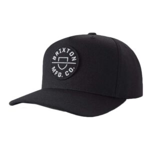 brixton mens crest mp snbk baseball cap, black, one size us