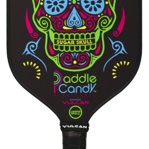 Vulcan | Paddle Candy Sugar Skull Pickleball Paddle | Hybrid Performance | Polypropylene Core | USAP Approved | Sugar Skull