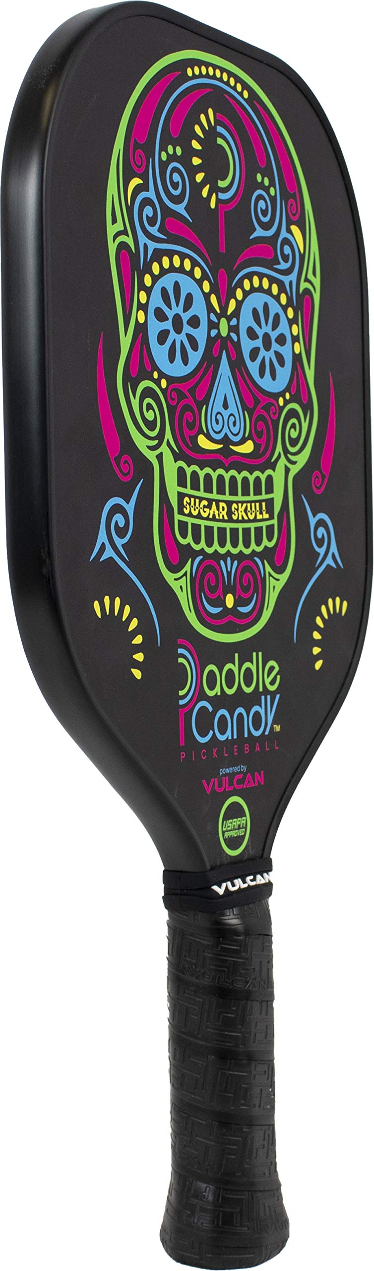 Vulcan | Paddle Candy Sugar Skull Pickleball Paddle | Hybrid Performance | Polypropylene Core | USAP Approved | Sugar Skull