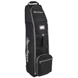 macgregor golf vip deluxe wheeled golf travel cover/flight bag- black/silver