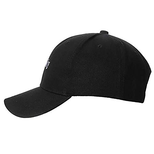 Foetest Cap Adjustable Baseball Cap Daddy Hat Headdress Dad-Cap Hat Sunhat Hip-Hop Flat Snapback Black