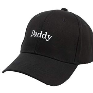 Foetest Cap Adjustable Baseball Cap Daddy Hat Headdress Dad-Cap Hat Sunhat Hip-Hop Flat Snapback Black