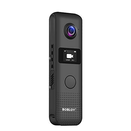 BOBLOV C18 WiFi 1080P Body Camera with OLED Screen and One Big Button for Recording 4Hours 1080P Recording Clip for Wearable (32GB)