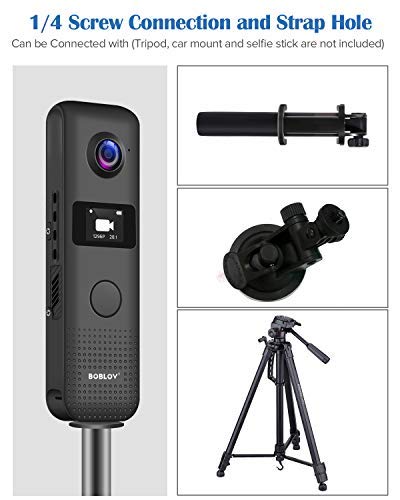 BOBLOV C18 WiFi 1080P Body Camera with OLED Screen and One Big Button for Recording 4Hours 1080P Recording Clip for Wearable (32GB)