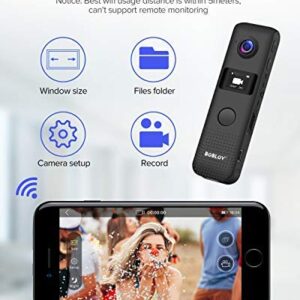 BOBLOV C18 WiFi 1080P Body Camera with OLED Screen and One Big Button for Recording 4Hours 1080P Recording Clip for Wearable (32GB)