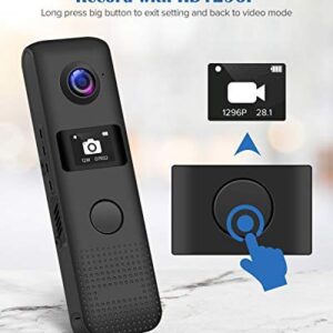 BOBLOV C18 WiFi 1080P Body Camera with OLED Screen and One Big Button for Recording 4Hours 1080P Recording Clip for Wearable (32GB)