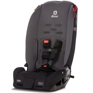 diono radian 3r, 3-in-1 convertible car seat, rear facing & forward facing, 10 years 1 car seat, slim fit 3 across, gray slate