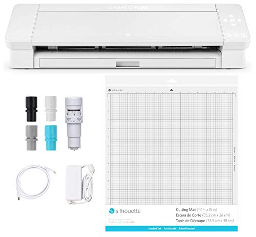 Silhouette Cameo 4 Plus 15 Inch Version - 15" Cutting Mat, Power cords, Built in Roll Feeder, Silhouette Studio Software