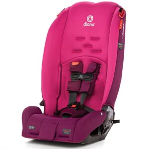 diono radian 3r, 3-in-1 convertible car seat, rear facing & forward facing, 10 years 1 car seat, slim fit 3 across, pink blossom