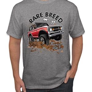 Ford Rare Breed 71 Bronco Truck Classic Cars and Trucks Men's Graphic T-Shirt, Heather Grey, Large