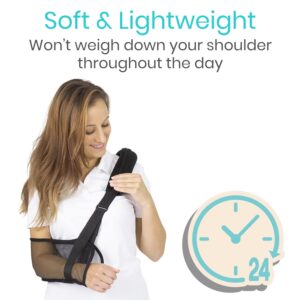 Vive Arm Sling for Shoulder Injury & Surgery Recovery - Waterproof Mesh Shower Sling Immobilizer for Rotator Cuff Support - Right Left Arm for Men & Women - Stabilize Elbow, Wrist, Thumb, Dislocation