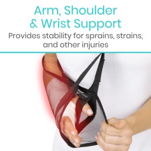 Vive Arm Sling for Shoulder Injury & Surgery Recovery - Waterproof Mesh Shower Sling Immobilizer for Rotator Cuff Support - Right Left Arm for Men & Women - Stabilize Elbow, Wrist, Thumb, Dislocation