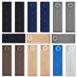 yuanhang 15pcs waist extender for pants jeans: elastic waistband button expander for women men