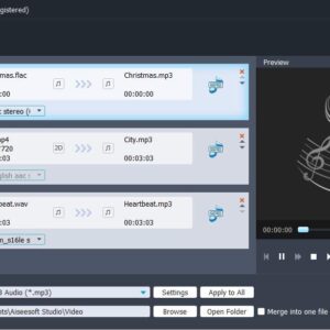 Audio Converter - Edit and convert your sound and music files to other audio formats - easy audio editing software - compatible with Windows 10, 8 and 7