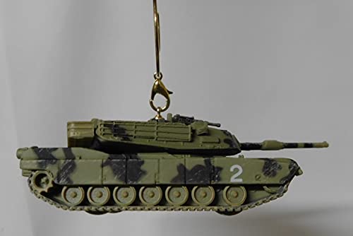 M 1 Abrams Tank Forest Camo Holiday/Christmas Ornament with Golden Hanger