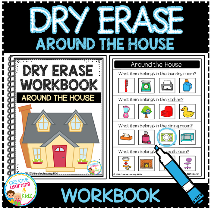 Around the House Dry Erase Workbook